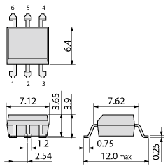 DIP6(F type)(LF4) | Package & Packing Information | Toshiba Electronic ...