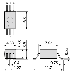 SDIP6(F type) | Package & Packing Information | Toshiba Electronic ...