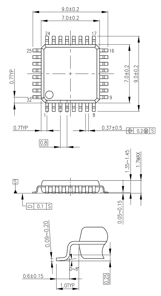 P-LQFP32-0707-0.80-002 | Package & Packing Information | Toshiba ...